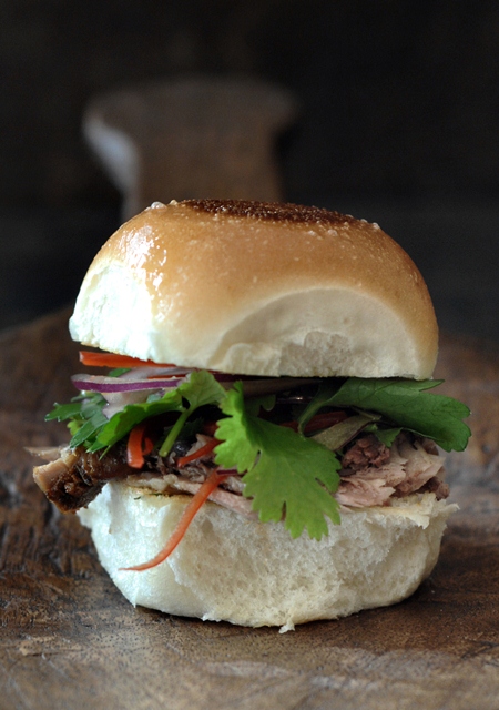 The Asian - Peking Style Confit Duck With A Spicy Herb Salad Sliders ...